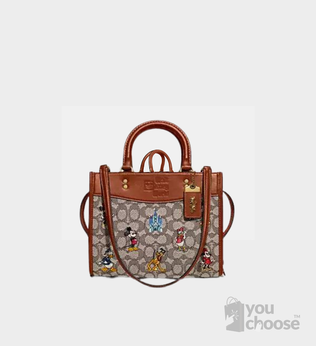 Disney X Coach Rogue 25 In Signature Textile Jacquard With Mickey Mouse ...